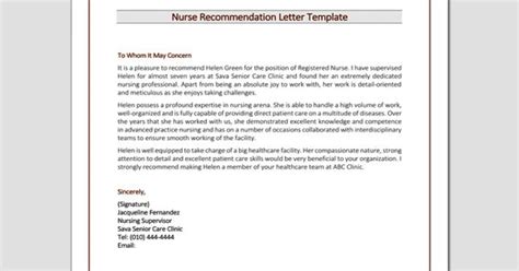 Rn Reference Letter Template Infoupdate Org