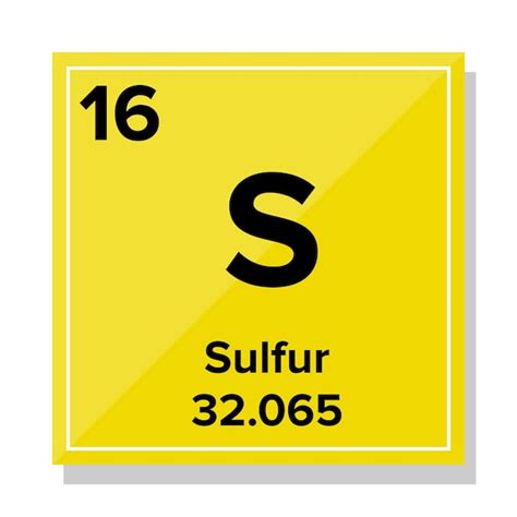 Elemento de azufre el concepto de química tabla periódica de