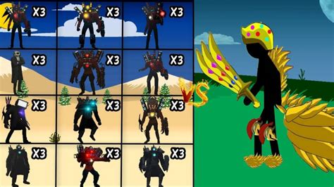 Golden Spearton Vs Archidon Againts Army And Spearton Stick War