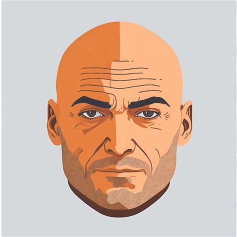 La Cara De Un Hombre Calvo En La Ilustraci N De Vector De Estilo De