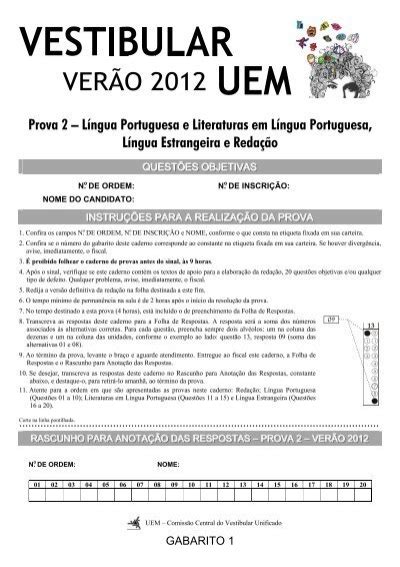 Prova 2 â LÃngua Portuguesa e Literaturas em LÃngua Home CVU