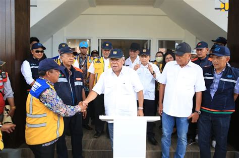 Menteri Basuki Dampingi Presiden Jokowi Resmikan Bendungan Kuwil