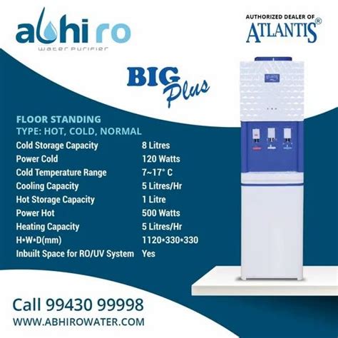 Atlantis Big Plus Water Dispenser Hot Cold Normal Floor Stand