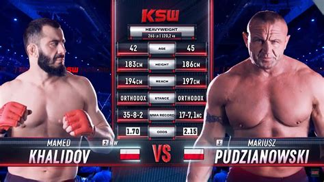 KSW Free Fight Mamed Khalidov Vs Mariusz Pudzianowski YouTube