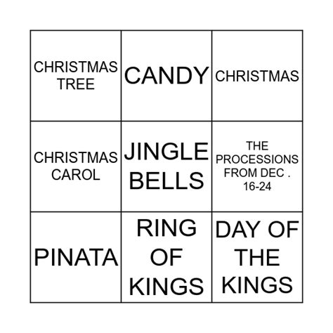 LA NAVIDAD Bingo Card