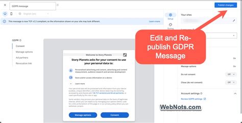How To Setup GDPR Consent Message In Google AdSense Account WebNots