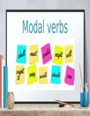 Mhel Modal Verbs Pptx Modal Verbs Target For The Week Define Modals