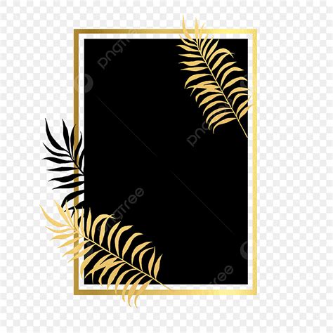 Gold Leaves Clipart Transparent Background Black Gold Plant Leaves