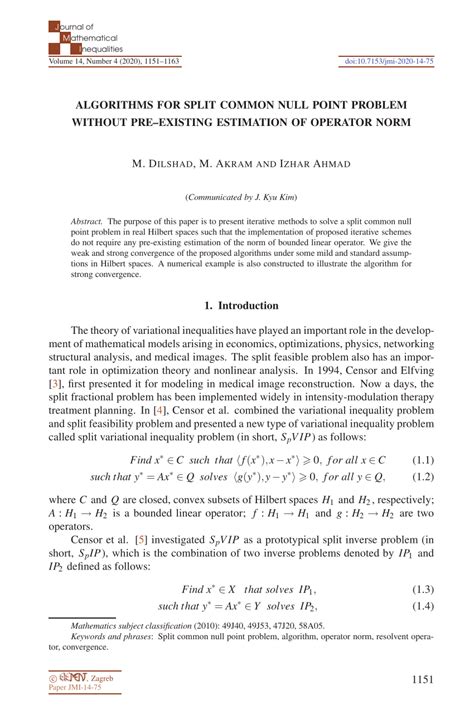 pdf algorithms for split common null point problem without pre existing estimation of operator