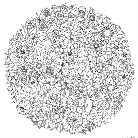 Coloriage Mandala Fleurs Antistress Adulte Rosace De Fleur JeColorie