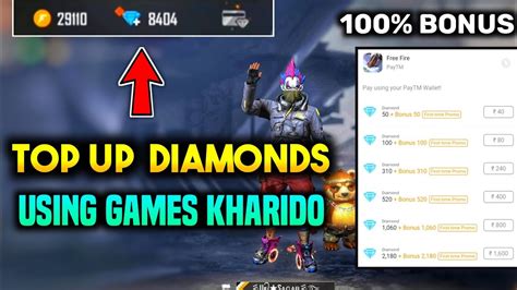 HOW TO TOP UP DIAMONDS IN FREE FIRE USING GAMES KHARIDO TOP UP FREE