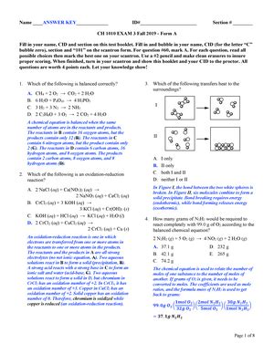General Chem Lab L 101 Study Guide Chapters 4 6 General Chem Lab L