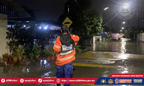 Banjir Kilat Di JB Pusat Pemindahan Sementara Dibuka