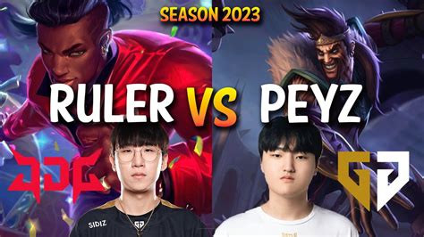 JDG Ruler Vs Gen Peyz Ruler LUCIAN Vs DRAVEN ADC KR Ranked YouTube