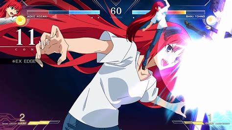 Melty Blood Type Lumina Aoko Aozaki Vs Shiki Tohno Gameplay Gematsu