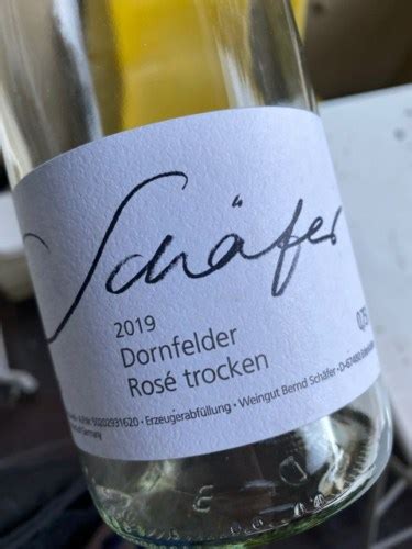 Weingut Bernd Schäfer Dornfelder Rosé Trocken Vivino US