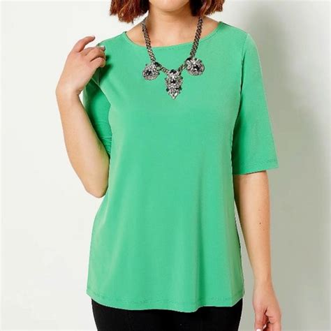 Susan Graver Tops Susan Graver Essentials Liquid Knit Bateau Neck