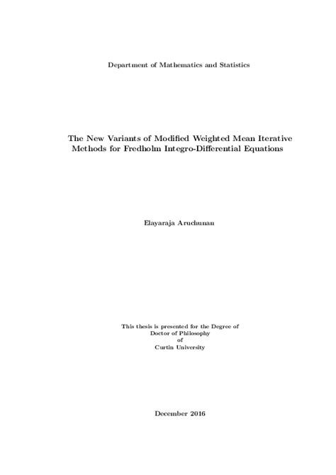pdf the new variants of modified weighted mean iterative methods for fredholm integro