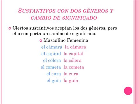 PPT SUSTANTIVO GÉNERO Y NÚMERO PowerPoint Presentation free