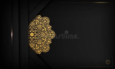 Diseño De Línea De Adornos Dorados De Color Dorado De Lujo Mandala