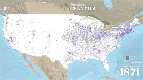 History Of Usa Cities And Towns Every Year Map Youtube