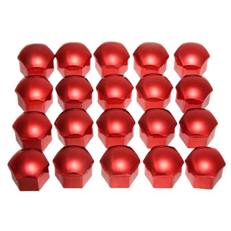 Sales 20pcs 17 19 21mm Blue Red Car Wheel Nut Caps Grandado