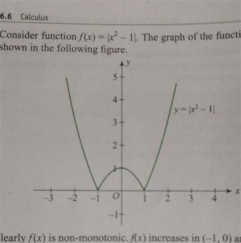 6 6 calculus consider function f x ∣∣ x2−1∣∣ the graph of the functi s