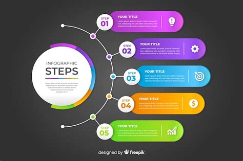 Infografía de pasos profesionales Vector Gratis