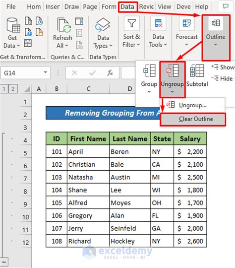 How To Remove Grouping In Excel 2 Examples ExcelDemy