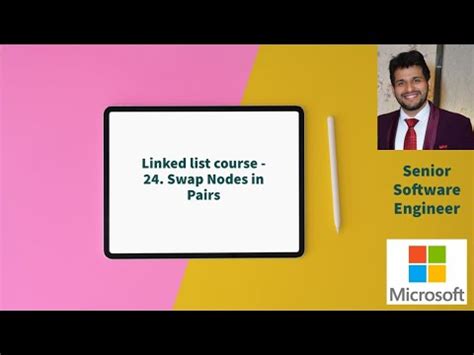 Linked List Leetcode Swap Nodes In Pairs Youtube