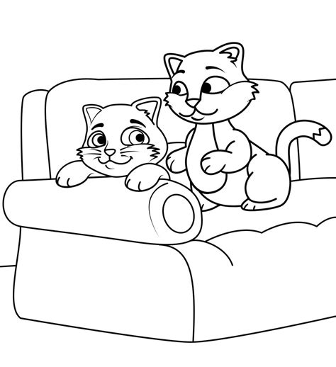 Coloriage Chaton Imprimer Pour Les Enfants Au Format A