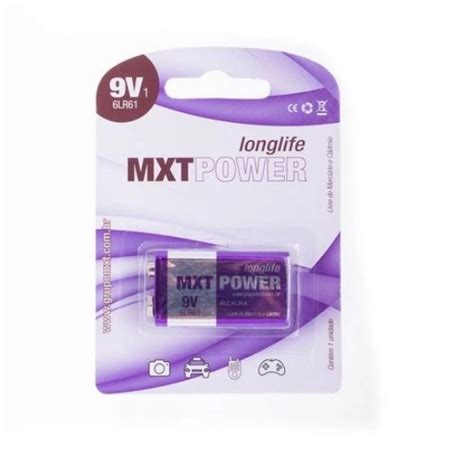 Bateria Alcalina 9V MXT Power Alcalina Shopee Brasil