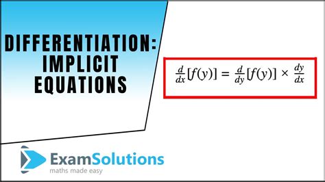 differentiation implicit equations using the product rule examsolutions youtube