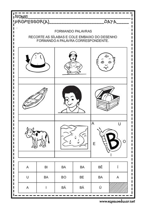 A Arte de Educar Atividades Alfabetização
