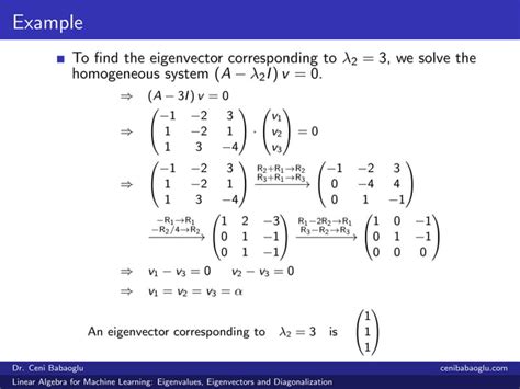 4 linear algebra for machine learning eigenvalues eigenvectors and diagonalization