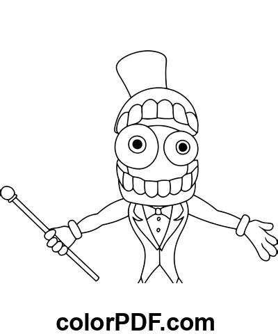 Caine Increíble Personaje de Circo Digital Dibujos para colorear y
