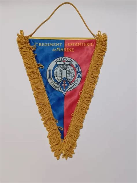 FANION 1ER RIMA Régiment d Infanterie de Marine dimensions avec