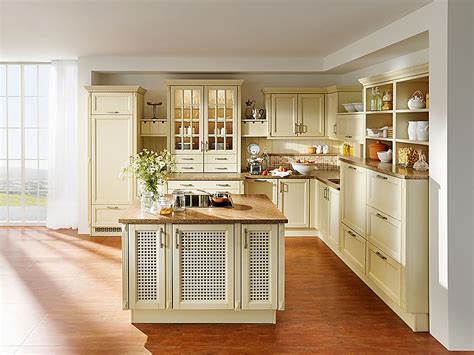 Landhausküche modern mit Kücheninsel in L Form