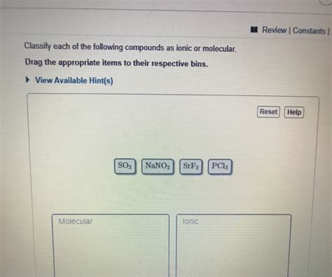 solved review constants classify each of the following
