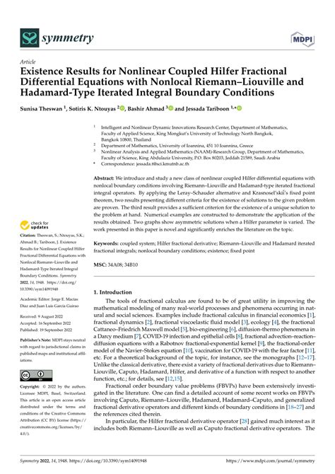 pdf existence results for nonlinear coupled hilfer fractional differential equations with