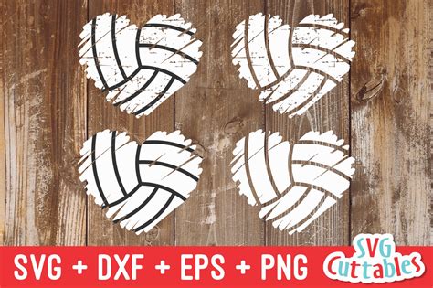 Volleyball SVG Volleyball Heart SVG Cut File 484685 Cut Files