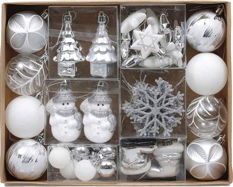 Valery Madelyn Weihnachtskugeln 50er Set Kunststoff Christbaumkugeln