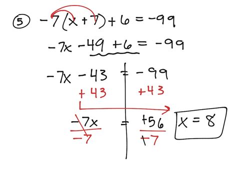 Showme Solving Equations With Distributive Property