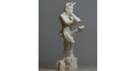PAN Greek Nude God Of Nature Faunus Phallus Penis Cast Alabaster Statue