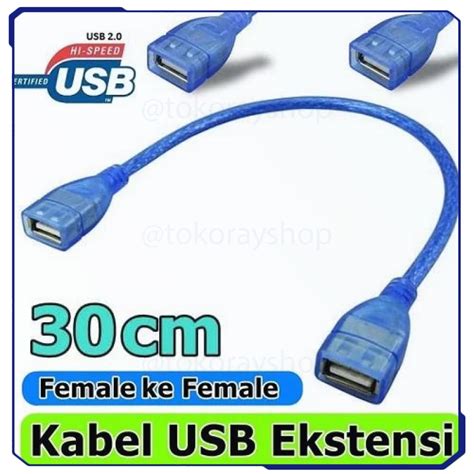 Jual Kabel USB Extension Female To Female Adapter 30 Cm A13 Shopee