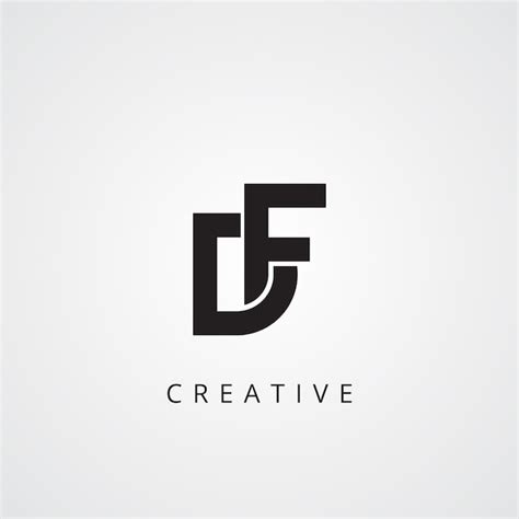 Un Logo Para Una Empresa Llamada Df Vector Premium
