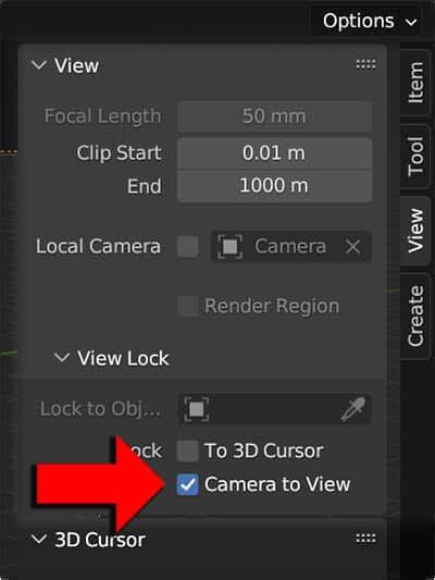 Blender D How To Set Camera To The Current View