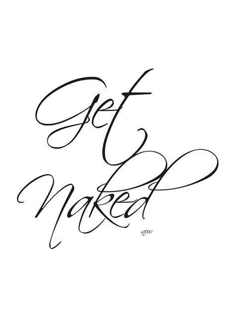 Get Naked Quote Print Type Decor Motivational Print Etsy