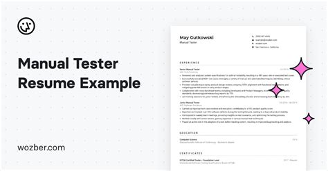 Manual Tester Resume Example
