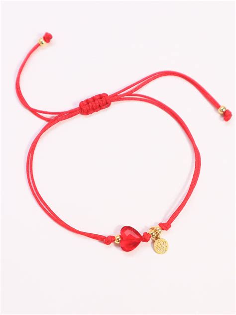 Pulsera Rubi rojo corazon rojo Joyería Petunia